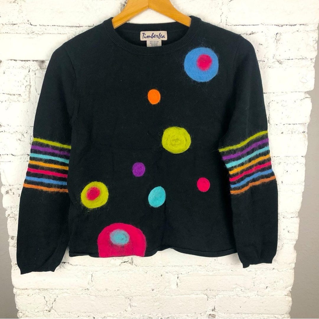 Vintage Timberlea Felted Circle Sweater - Etsy