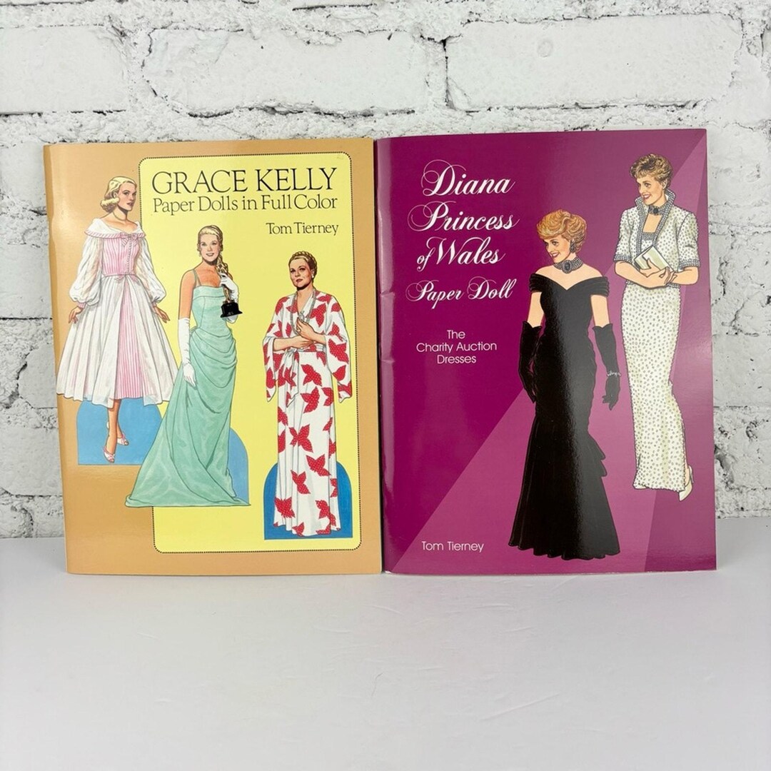Vintage Princess Diana & Grace Kelly Paper Doll Books - Etsy
