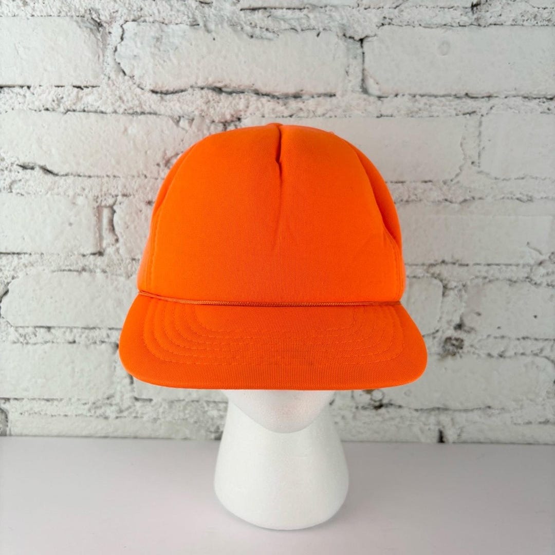 Vintage Hunting Construction Orange Snapback Hat - Etsy