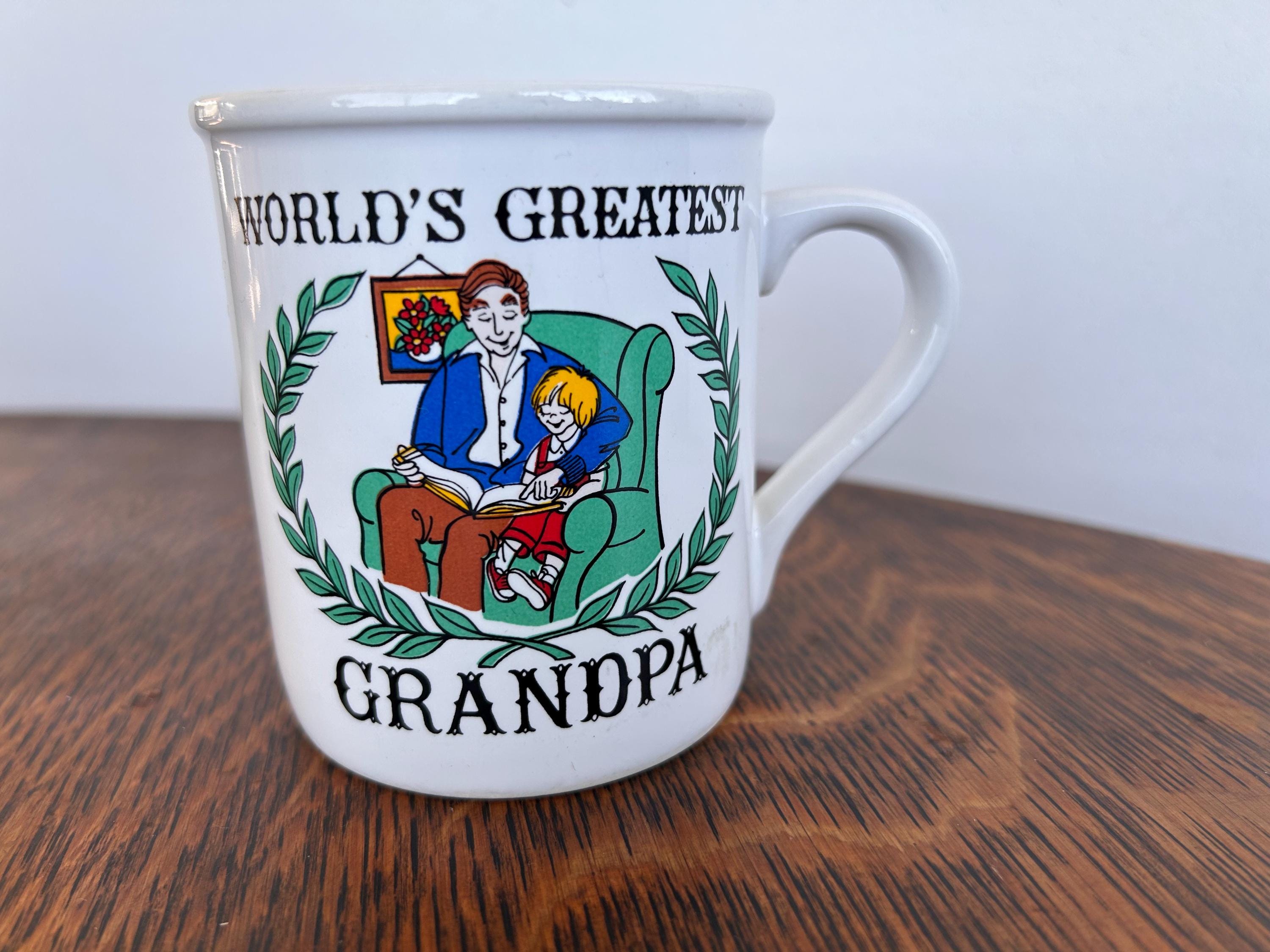 World’s Best Grandpa Mug, Vintage, Great Colours - Etsy