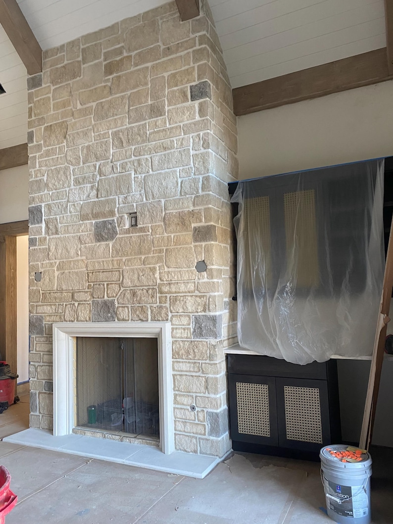 Cast Limestone Fireplace - Etsy