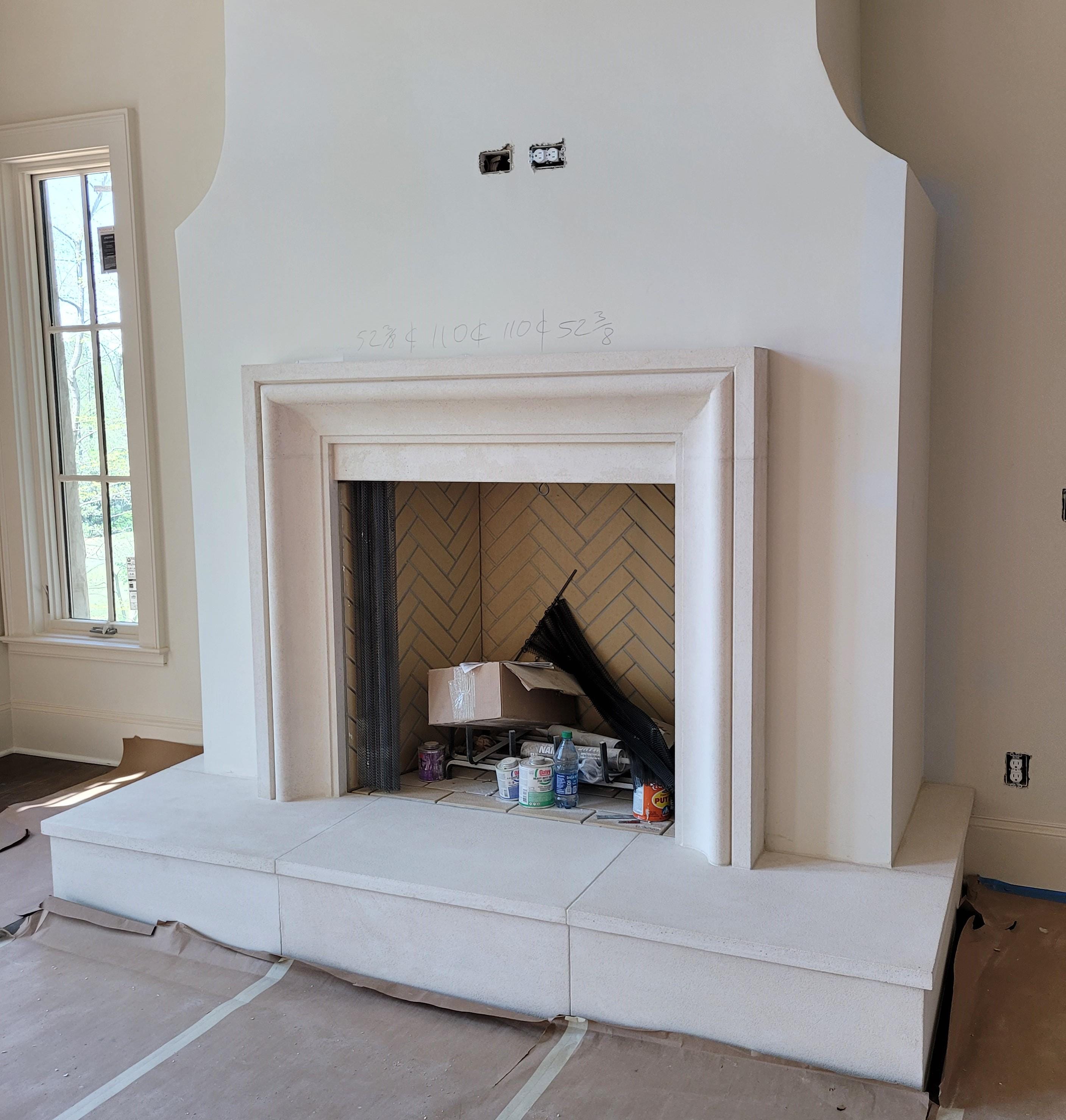 Cast Stone Limestone Fireplace Mantel Surround - Etsy
