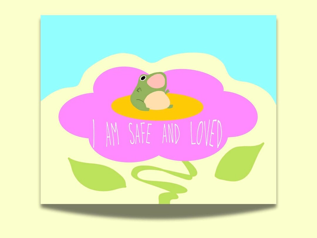 Affirmations for Kids | Cute Frog Drawing | Cheerful Poster ...