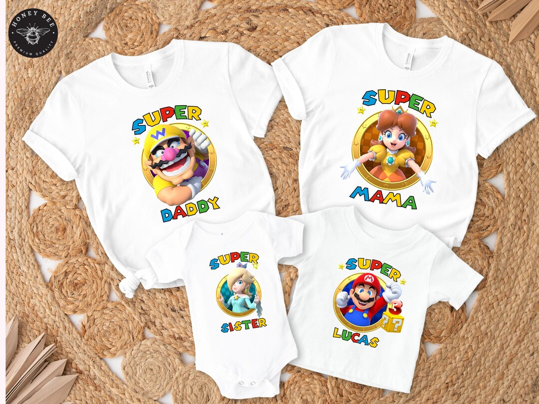 Super Mario Shirt, Mario Birthday Shirt, Personalized Super Mario ...