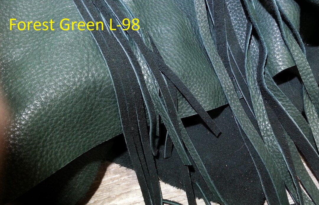 Forest Green Deer Buckskin - Lacing, Half and Full Hides - Stock No. L ...