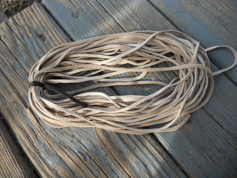 Hand Cut Deer Buckskin Lace - 1/4 Inch Wide - Choice of Leather Color ...