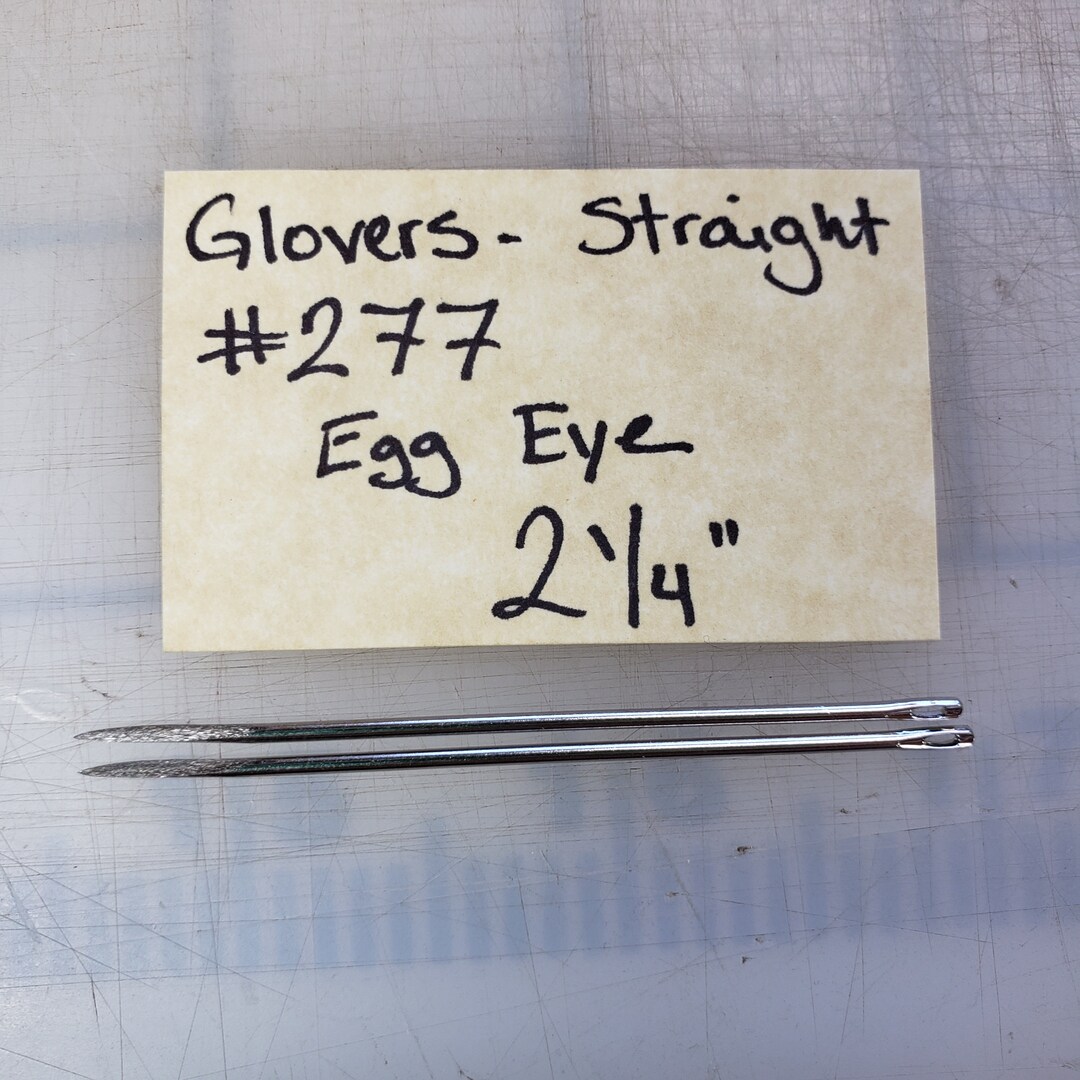 Glovers Needle 2 Pk - #277 X 2 1/4" - Egg Eye - Leather and Fur Sewing ...