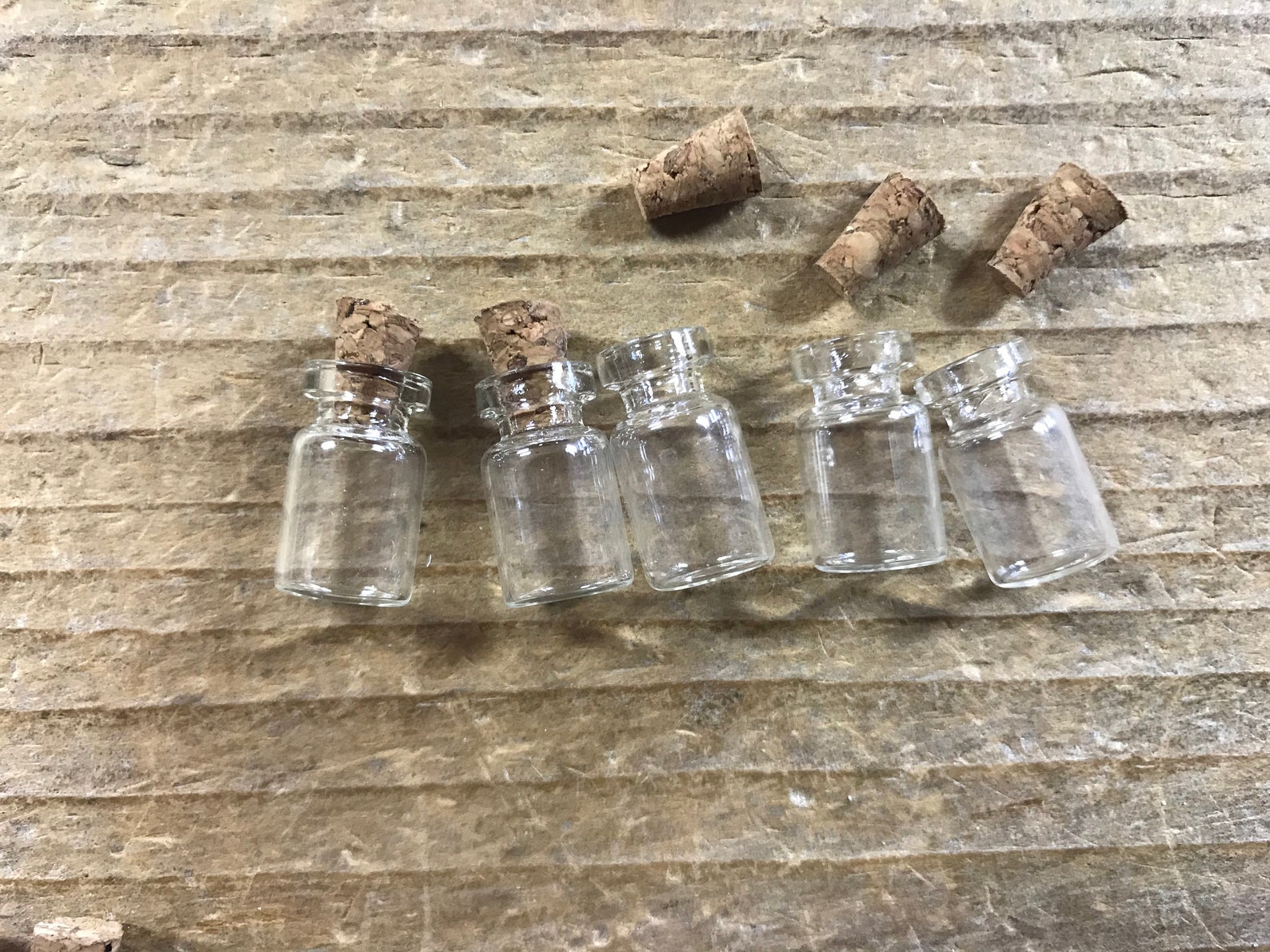 Corked Glass Vial Empty 7/8 X 3/8 Tiny Jar - Etsy
