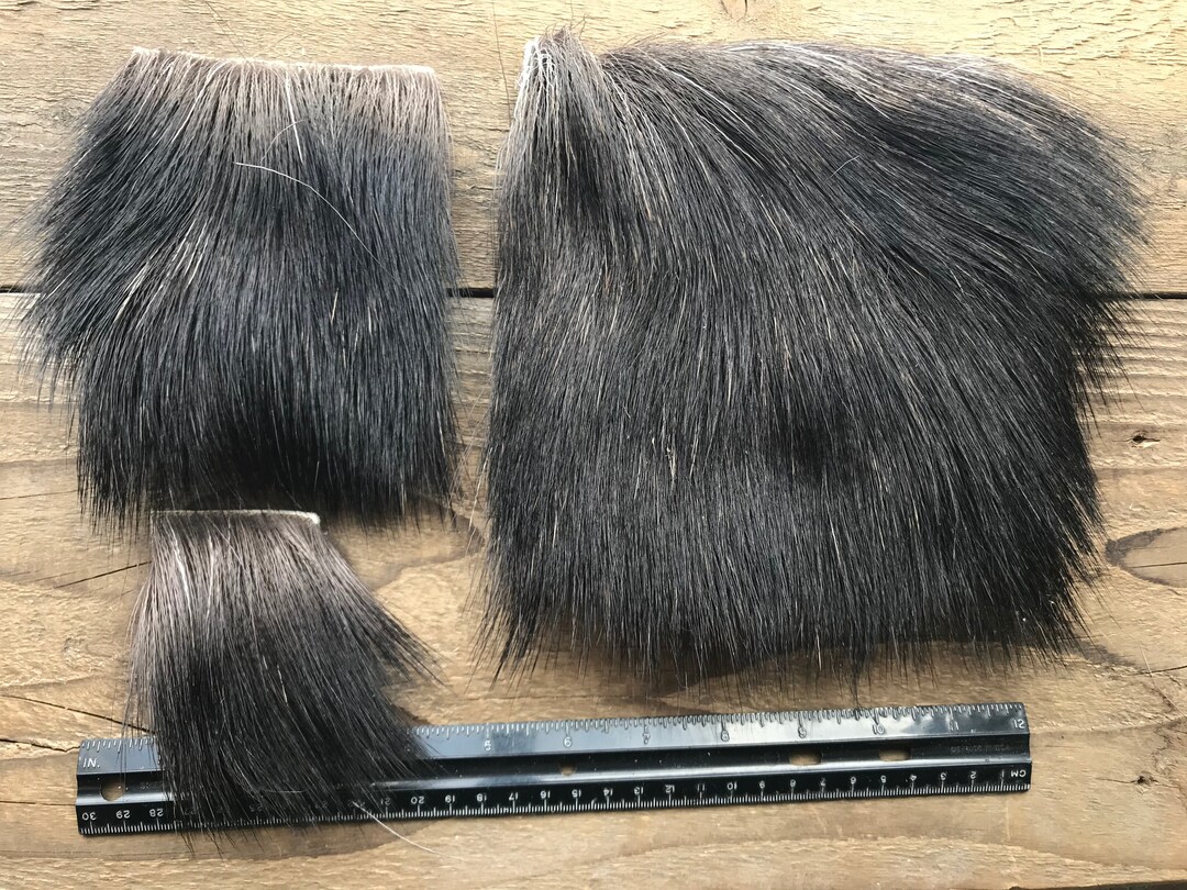 Moose Hair on Hide Piece - Choice of Size - Stock No. FUR-40 - Etsy
