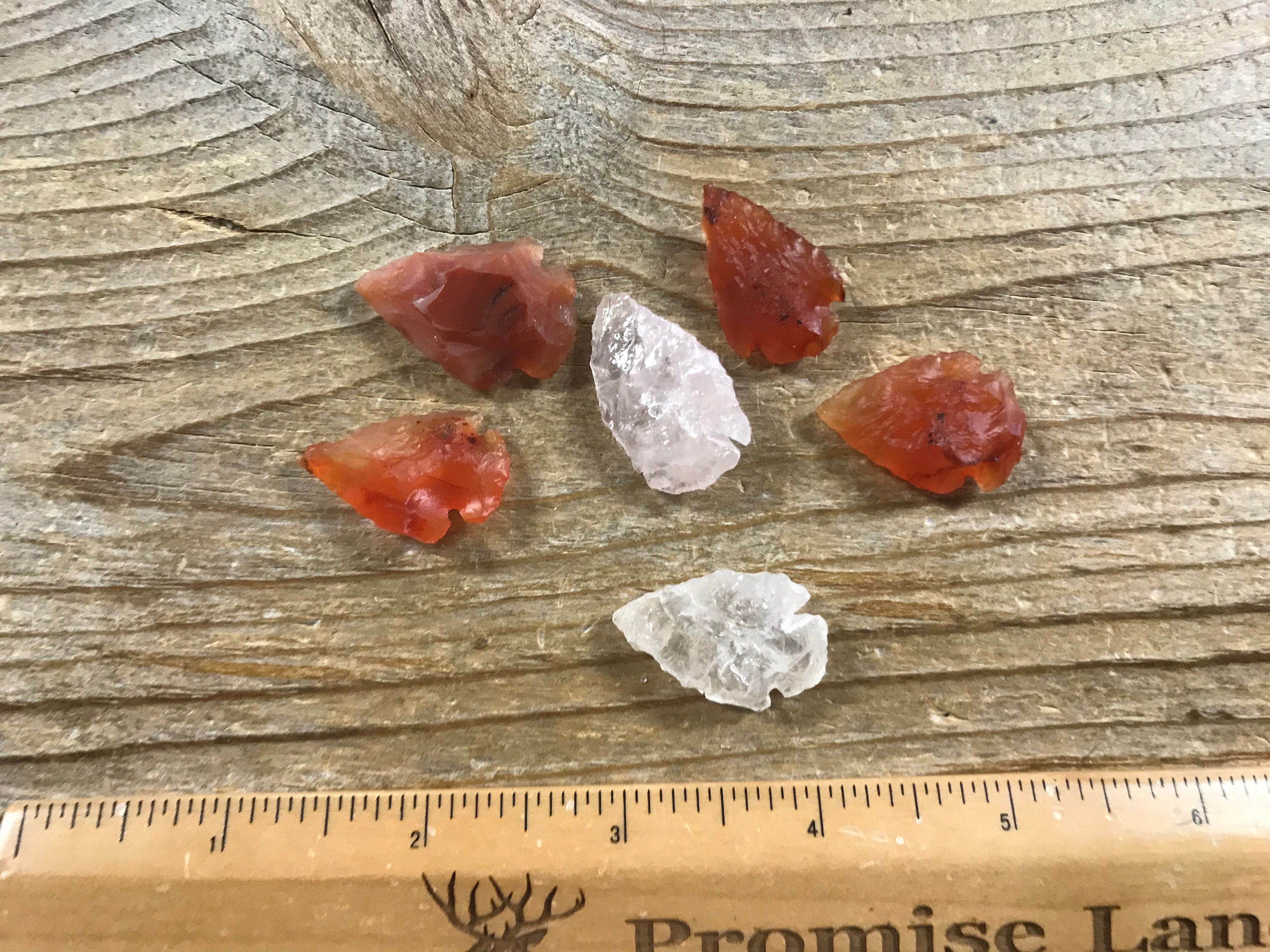 Lot of 6 Assorted Quartz Arrowheads Reproductions Small | Etsy