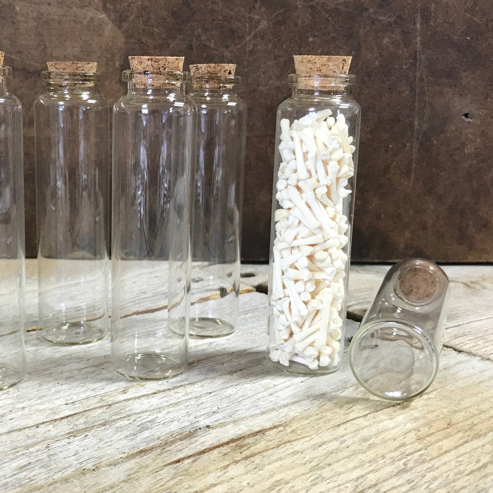 Corked Glass Vial Empty 4 1/4 X 1 3/16 Tiny - Etsy