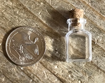 Square Glass Vial - Etsy