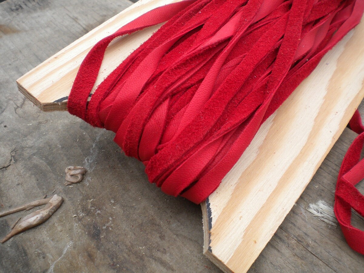Hand Cut Deer Buckskin Lace - 1/4 Inch Wide - Choice of Leather Color ...