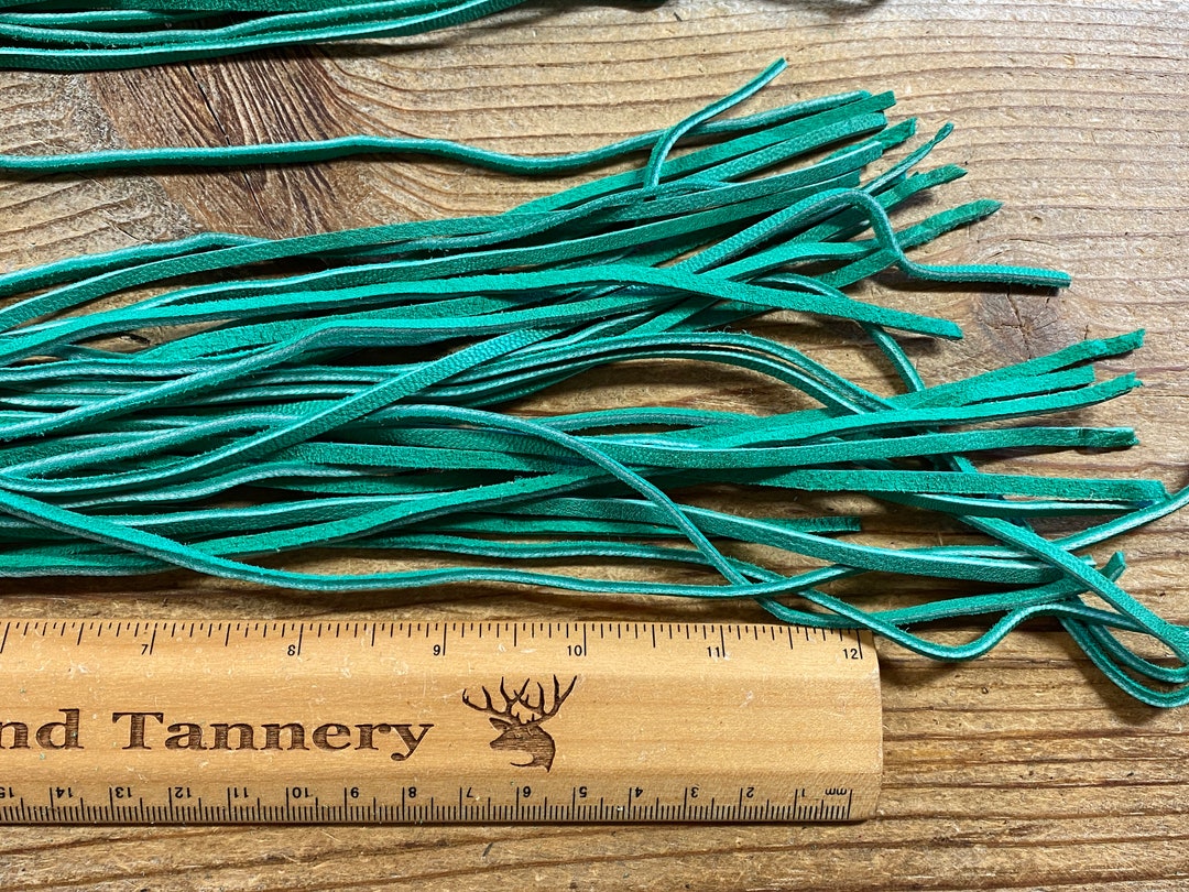 Straight Cut Spearmint Goat Leather Lacing - 2.5mm - 30 Pieces - Lot No ...