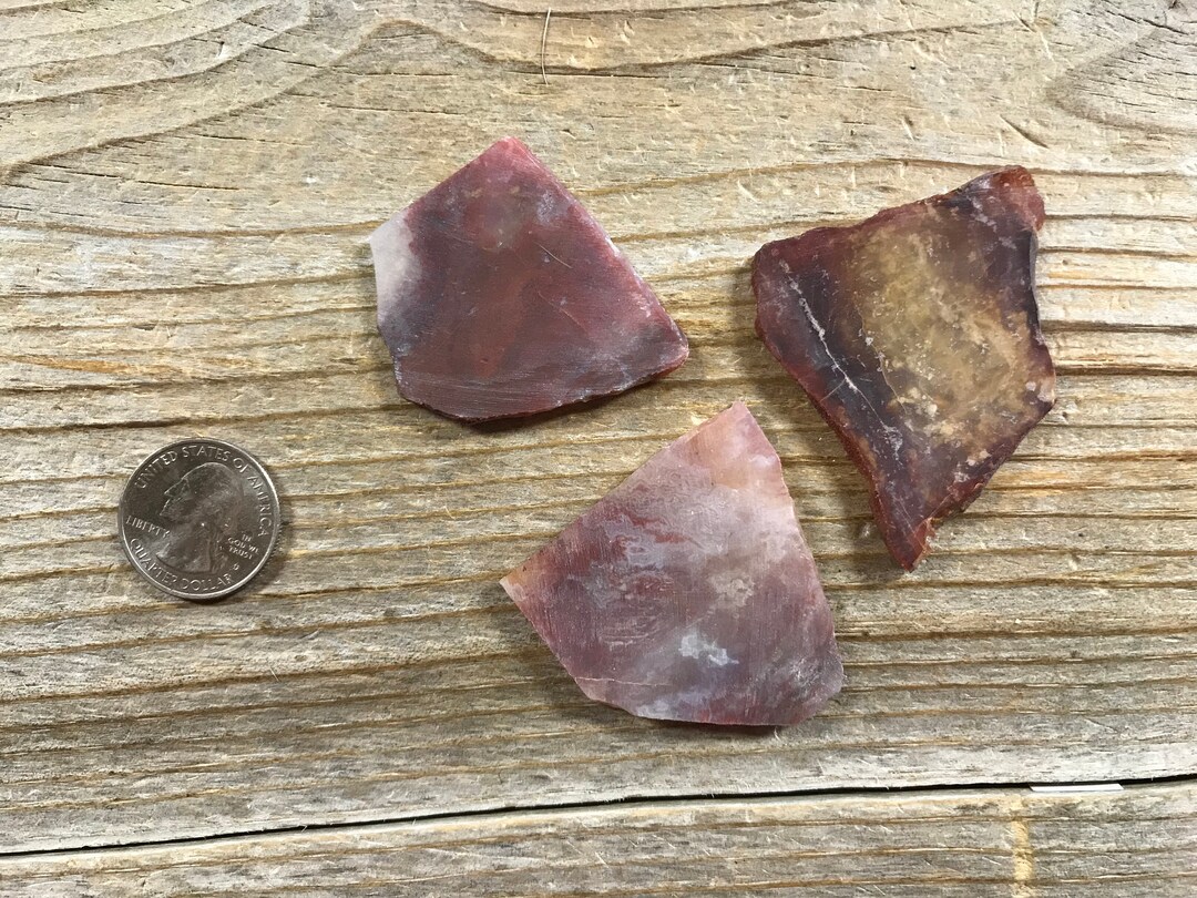 Rough Cut Slab Stone Pieces Three Pieces Real Stones Lot - Etsy