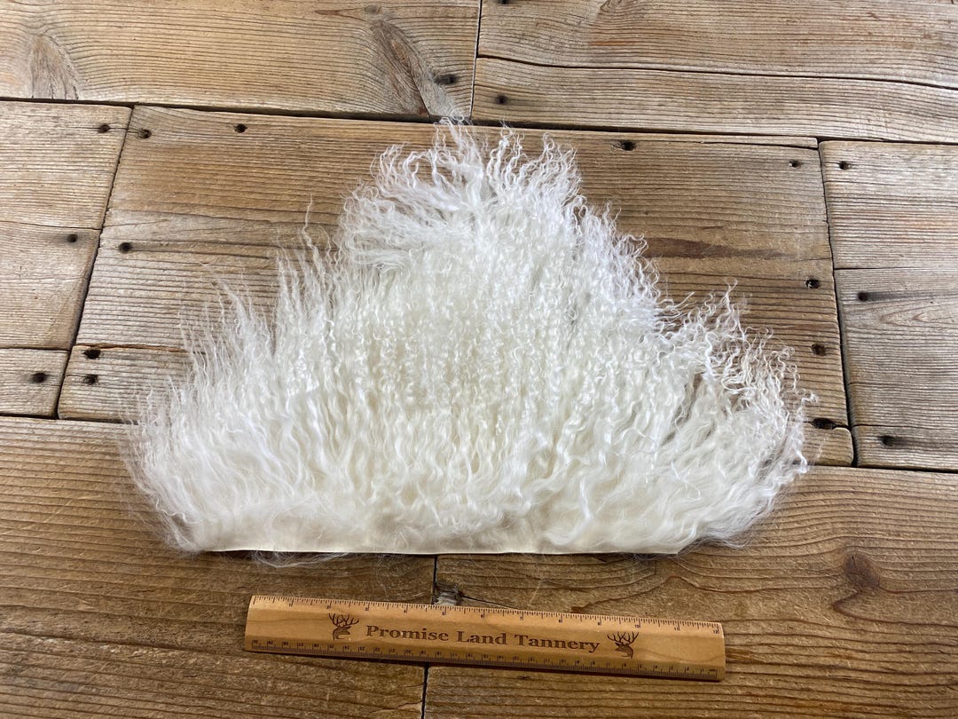 Select White Mongolian Lamb Hair on Hide Piece - Lot No. 240609-Y - Etsy