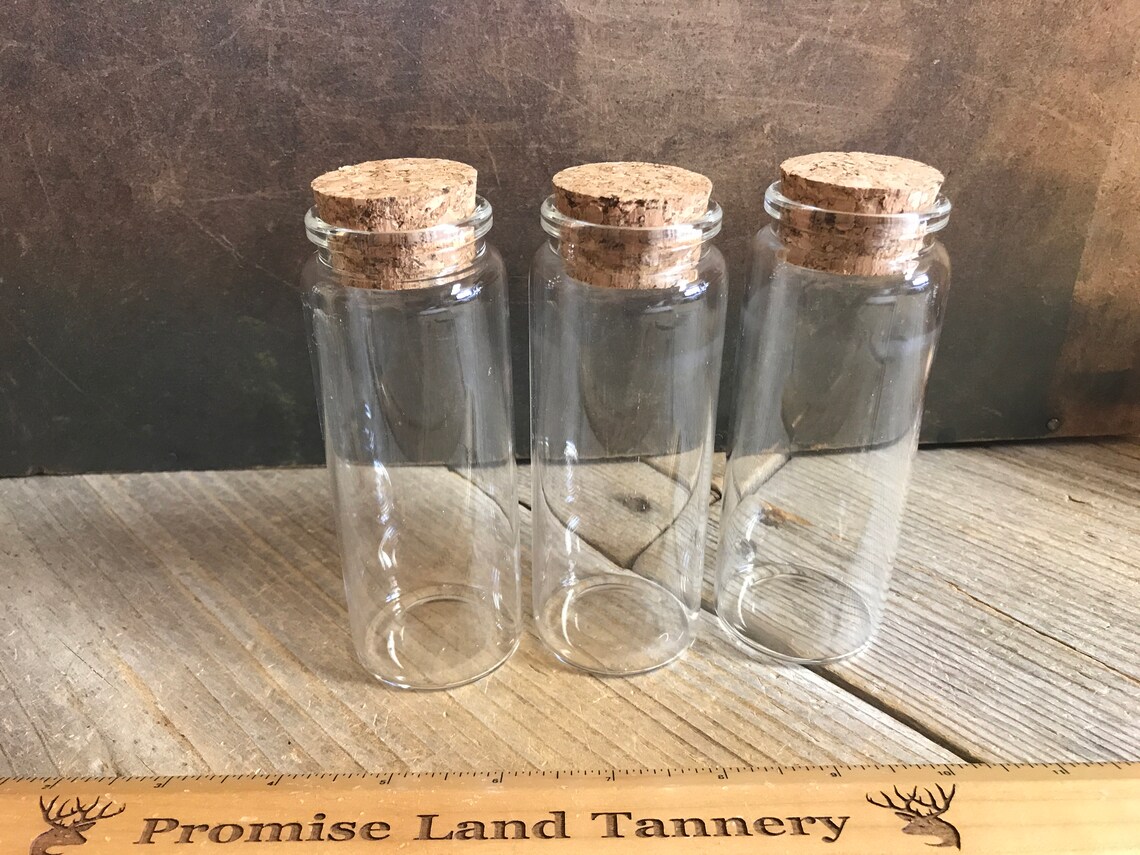 Corked Glass Vial - Empty - 150ml - 4 3/4" X 1 7/8" - Tiny Jar - Stock ...