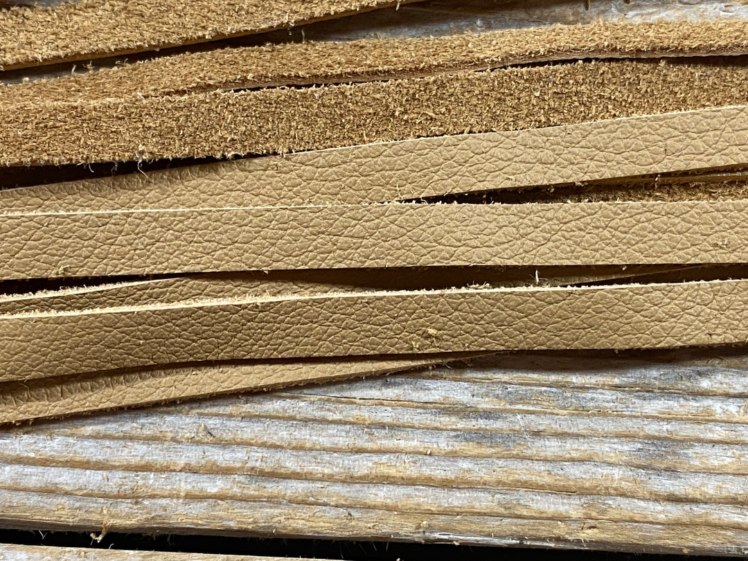 96" Extra Long Camel 1/4 Inch Wide Cow Leather - Straight Cut Laces ...