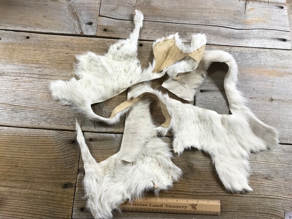 Light Grey Calf Hide Fur Pieces Four Pieces Lot No. | Etsy
