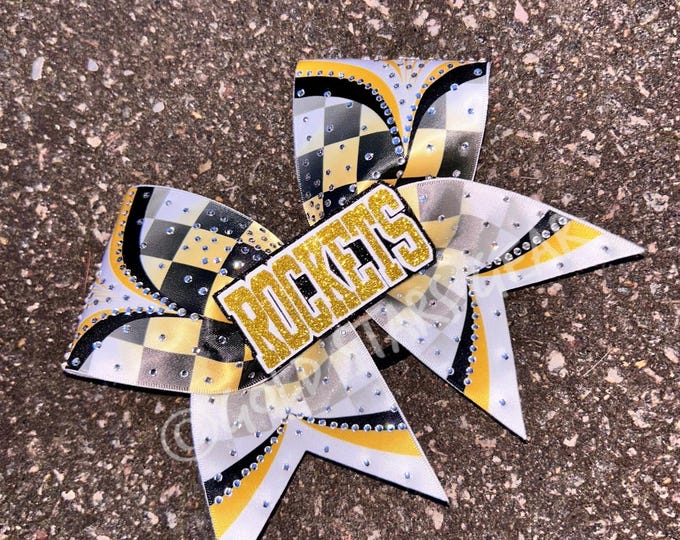ROSE GOLD Cheer Bow, Tail or No Tail Cheer Bow, Large Glitter Cheer Bow ...