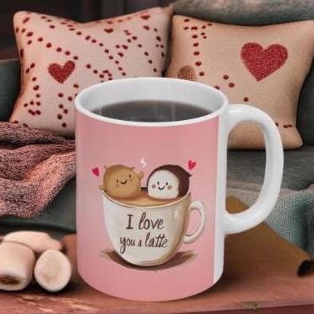 Love You a Latte Ceramic Mug, (11oz) - Etsy