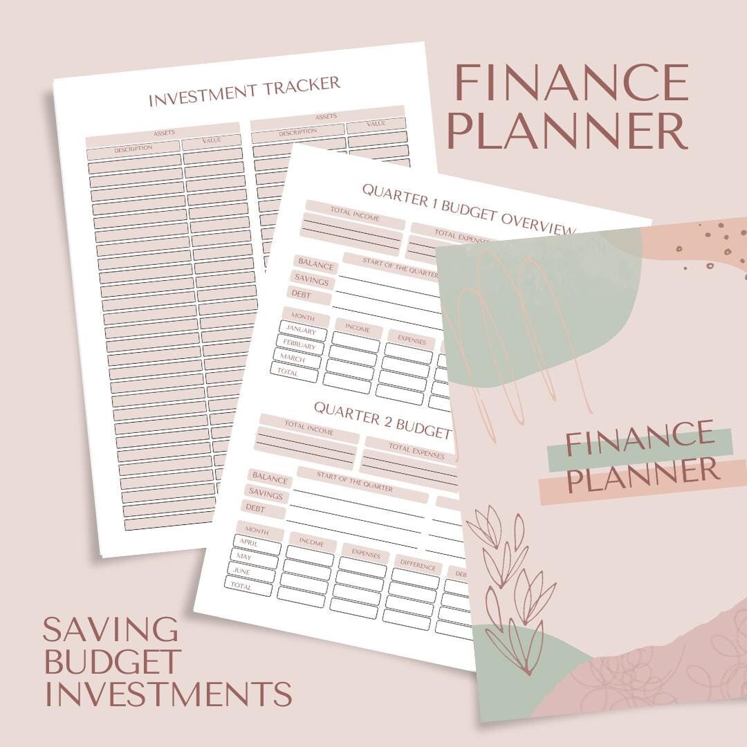 All-in-one Digital Budget Planner, Monthly, Quarterly, Yearly Finance ...