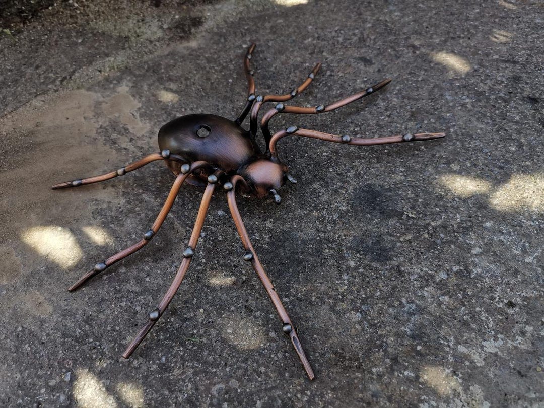 Lifelike Spider - Copper Spider - Metal Spider - Surface Patinated ...