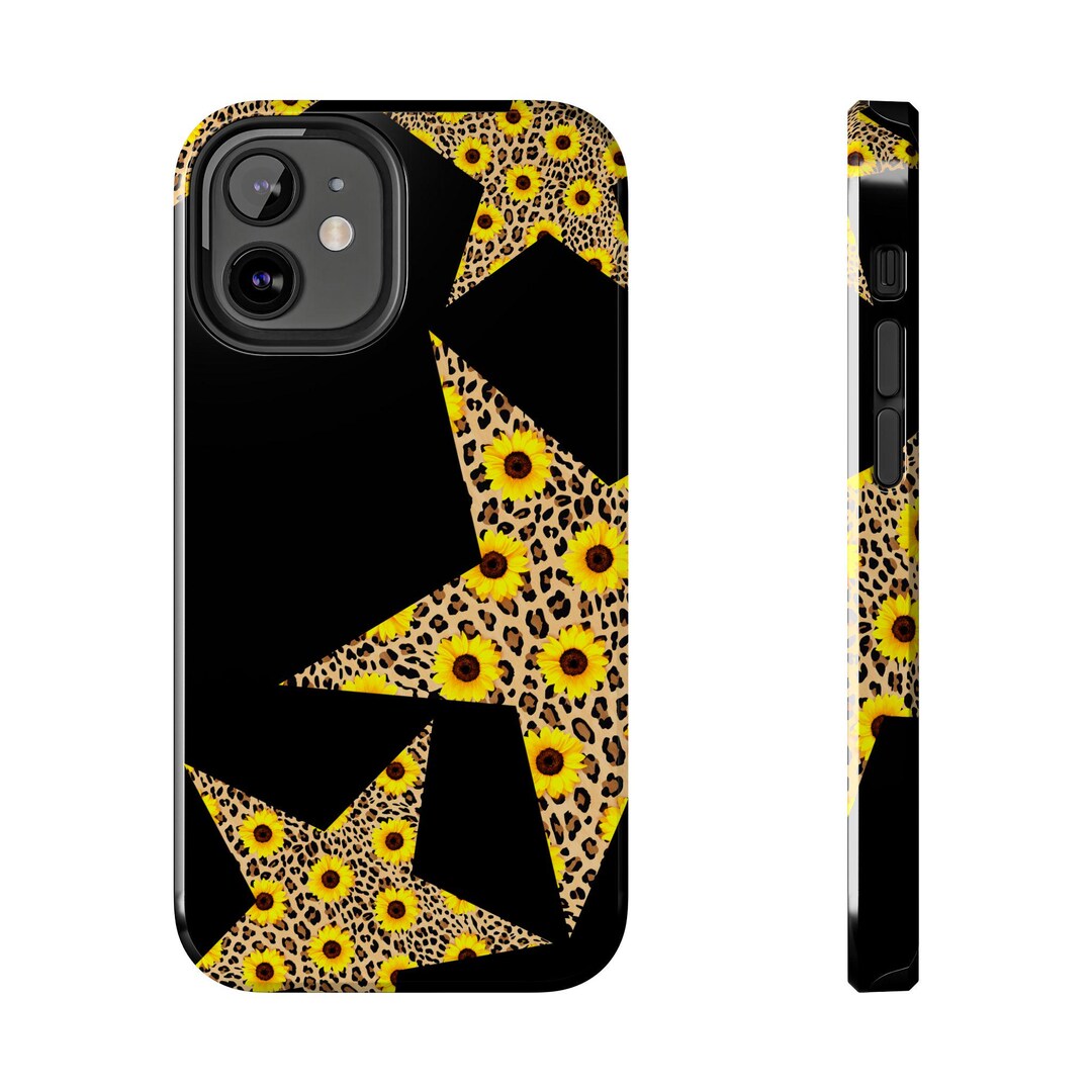 Lepar Patterned Sunflower Star,sunflower Themed Phone Case,sunflower ...