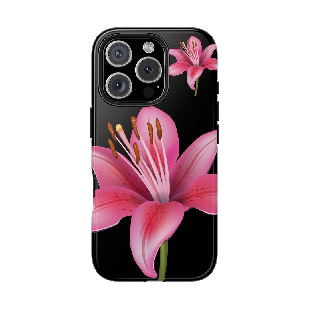 Tiger Lily Pink Purple Case Watercolor Lillies Blooming Flower Hibiscus ...