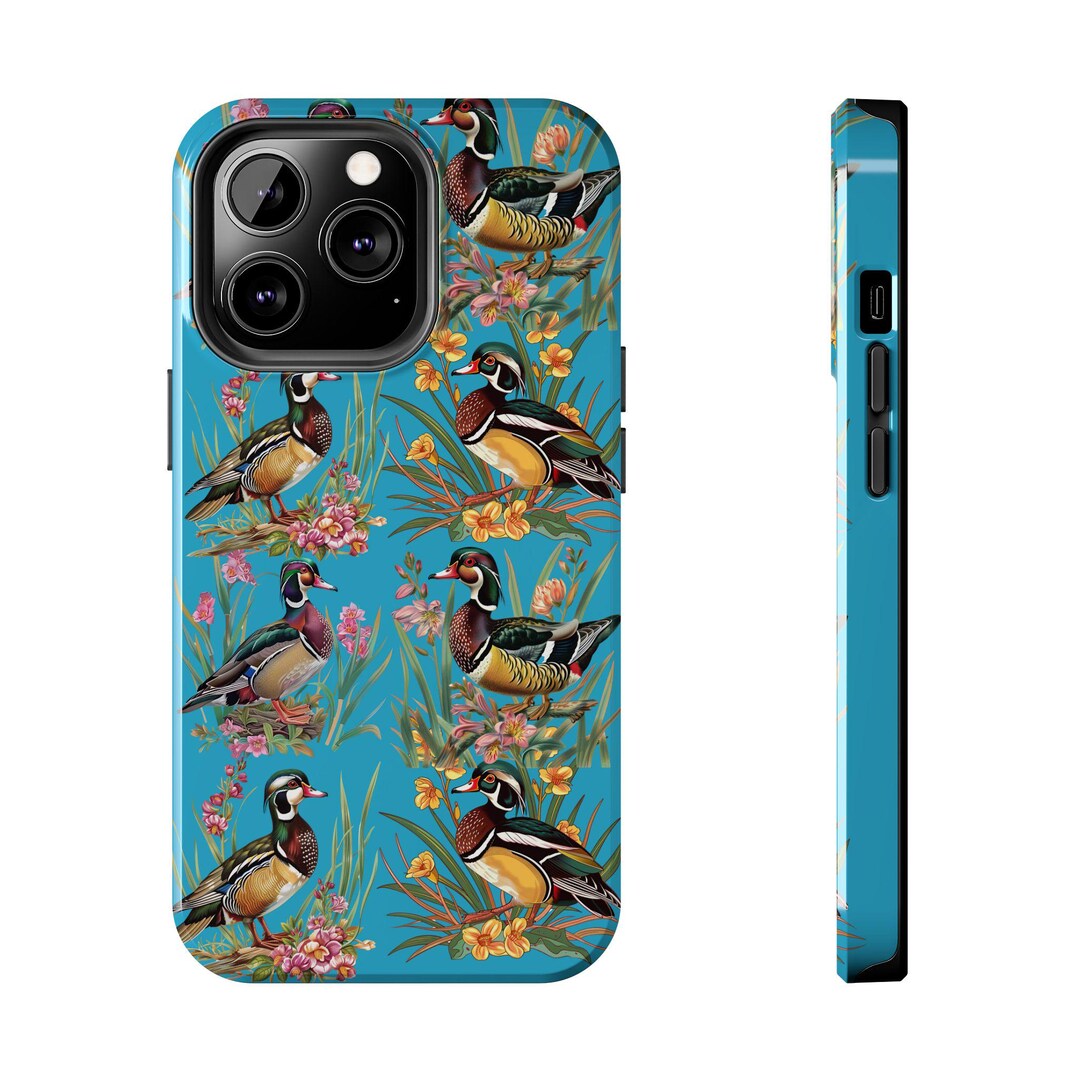 Duck Themed Phone Case, Wild Duck, Wildlife, Cute Cool Duck, Flowery ...