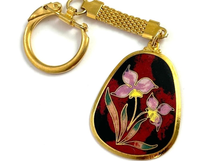 Flower Keychain, Keychain With Charm, Keychain, Flower Charm Keychain ...