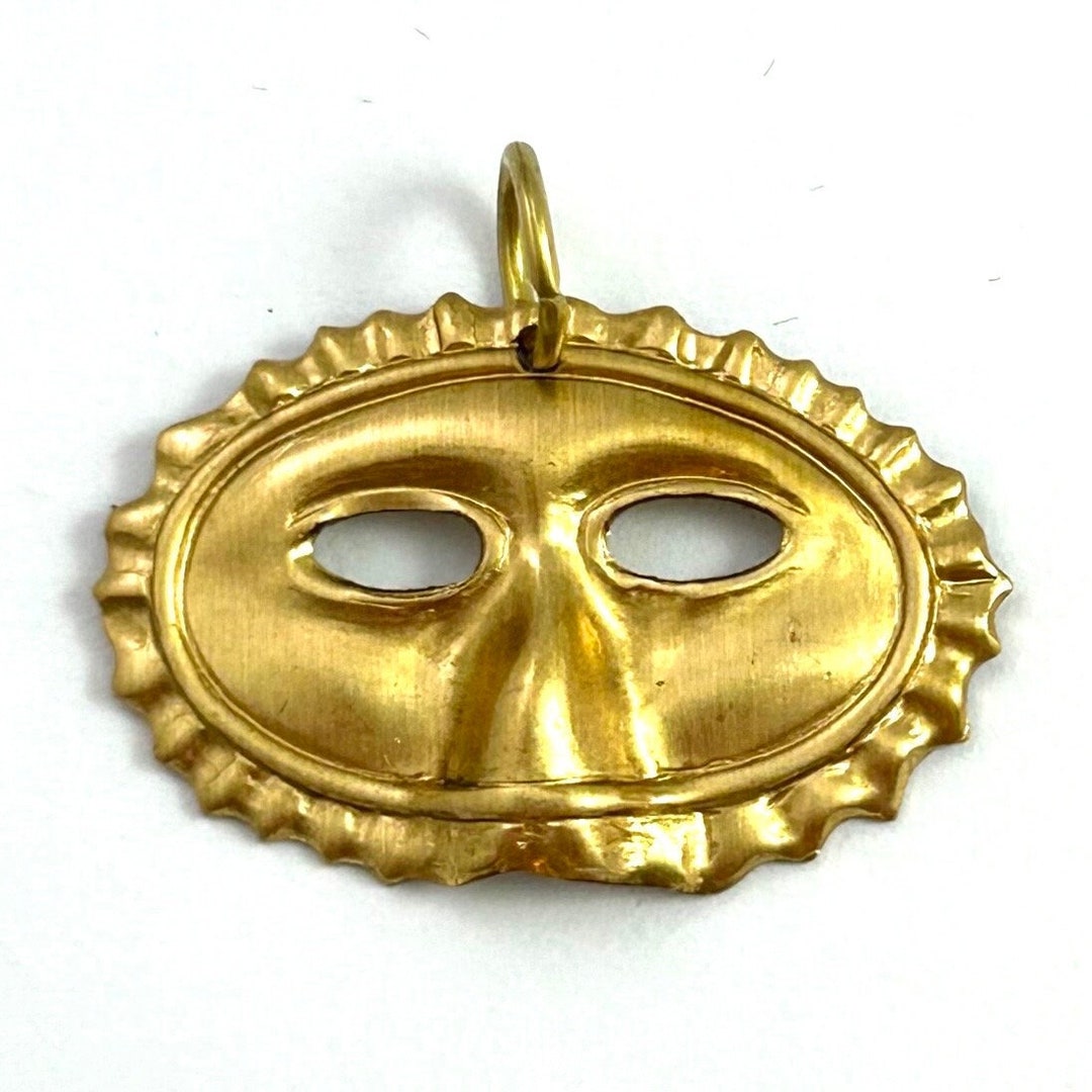 Masquerade Ball Mask Charm Pendants for Women Brass Charms for ...