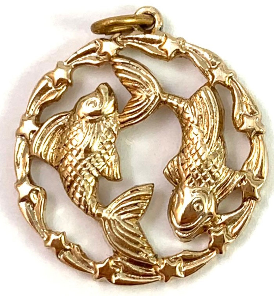 Pisces Charm Pisces Jewelry Pisces Charm Gold Vintage - Etsy New Zealand