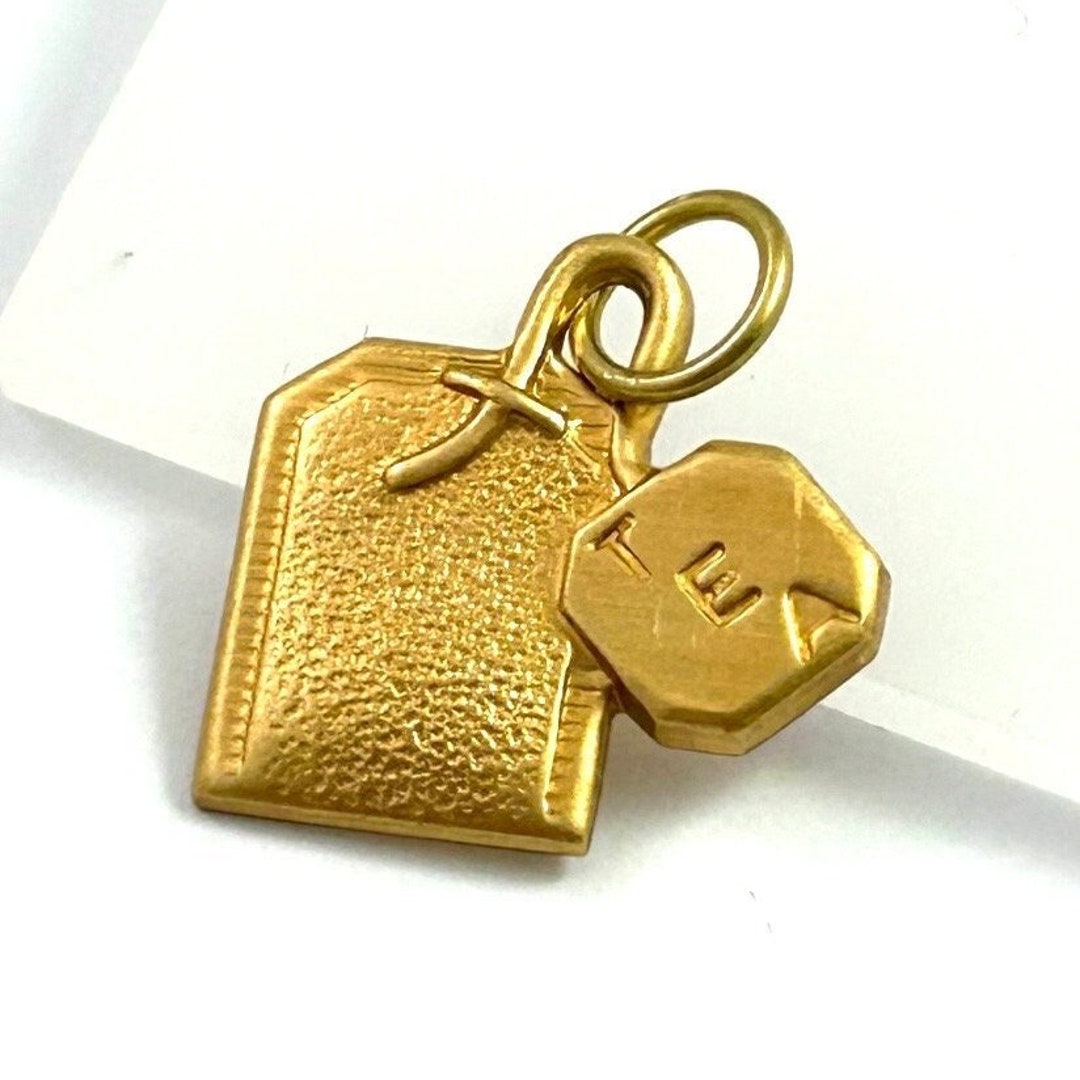 Tea Charm Pendants for Women Tea Bag Charm Sipping Tea Sip Tea Brass ...