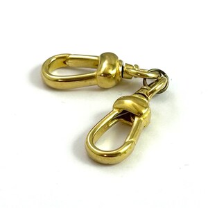 Double Clip Clasp Necklace Chain Extender Brass Swivel Clips Charm ...