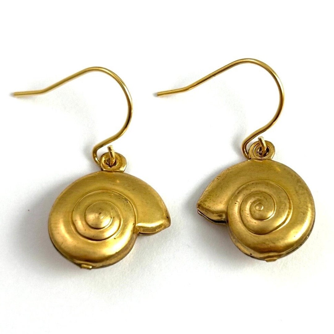 Seashell Earrings, Earrings, Nautilus Shell Earrings, Seashell Jewelry ...