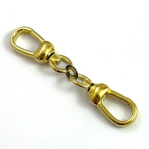 Double Clip Clasp Necklace Chain Extender Brass Swivel Clips Charm ...