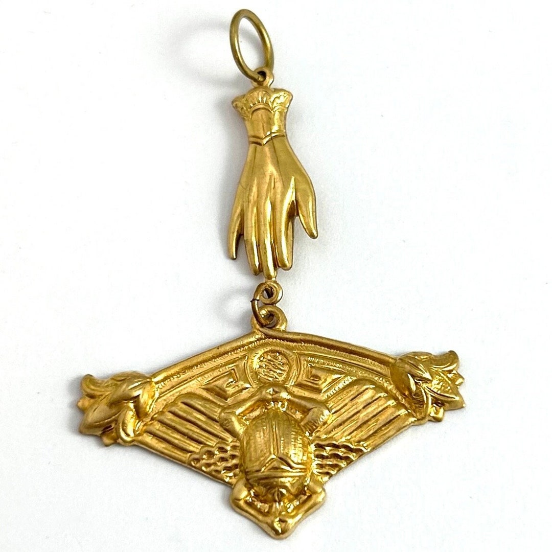 Scarab Lotus Flower Necklace Pendant, Scarab Jewelry, Lotus Flower ...