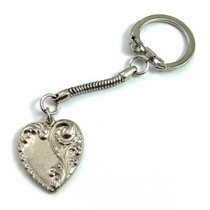 Keychain Vintage Heart Charm Key Holder Vintage Keychain With Charm ...