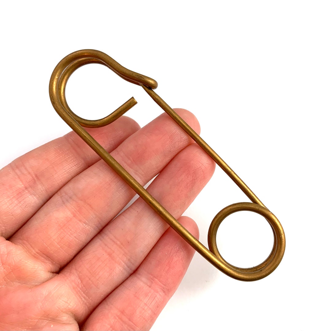 Large Safety Pin, Vintage Safety Pin, Kilt Pin, Vintage Brass Pin, Vintage Blanket Pin, Vintage ...