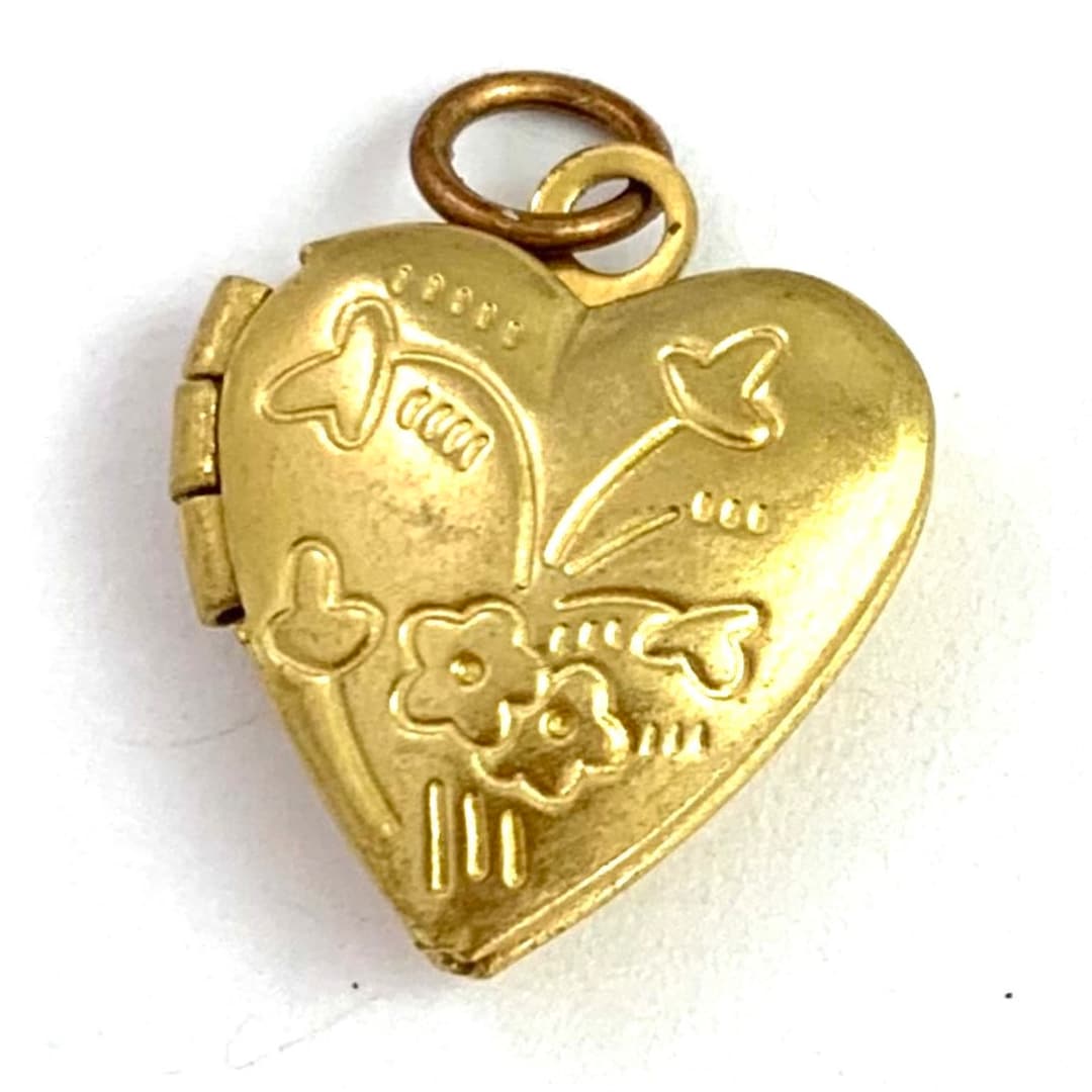 Vintage Locket Charm, Vintage Locket, Vintage Charm, Vintage Brass ...