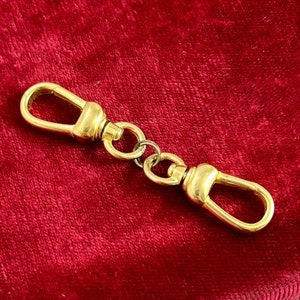 Double Clip Clasp Necklace Chain Extender Brass Swivel Clips Charm ...