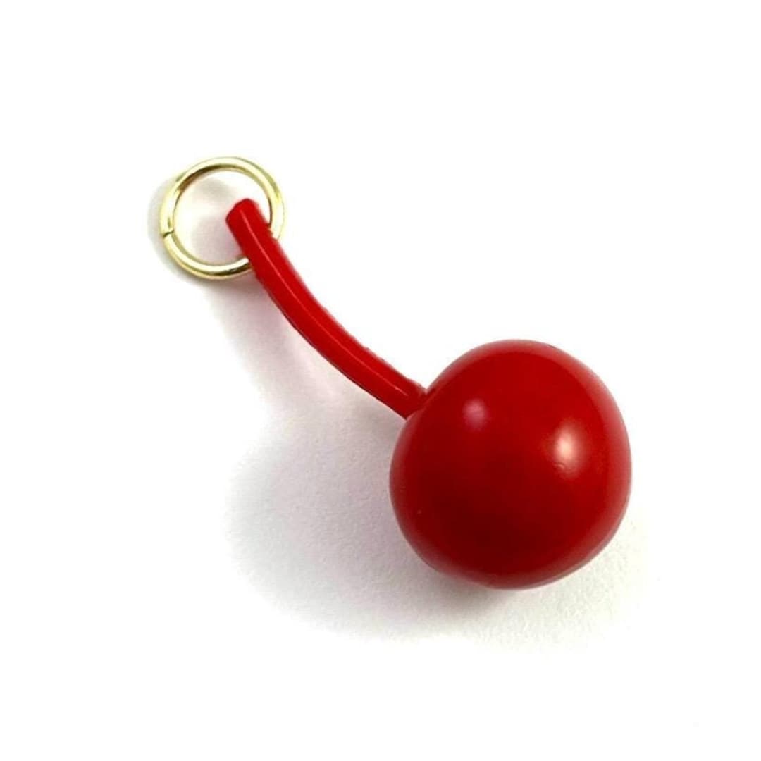 Cherry Charm Fruit Charm Necklace Pendant Jewelry for Women Gold Tone ...