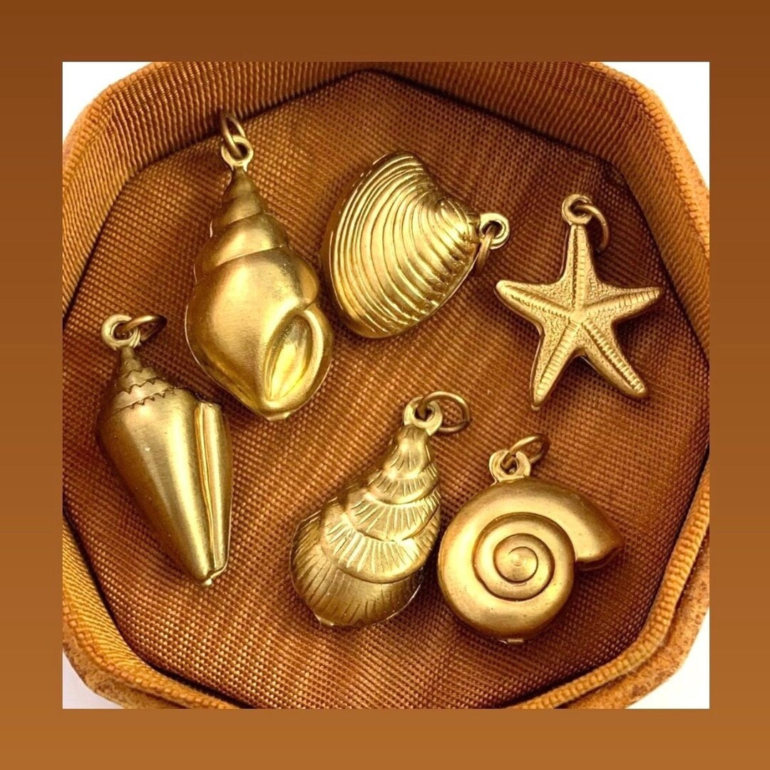 Vintage Charm Necklace Pendant Seashell Charm Choose A Charm Qty: 1 ...
