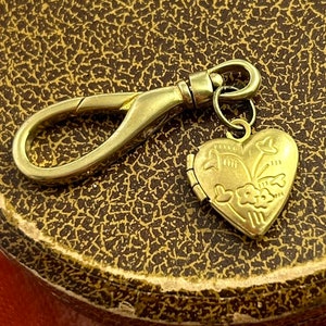 Heart Locket Charm, Locket Pendant, Clip on Charm, Charm With Clip ...