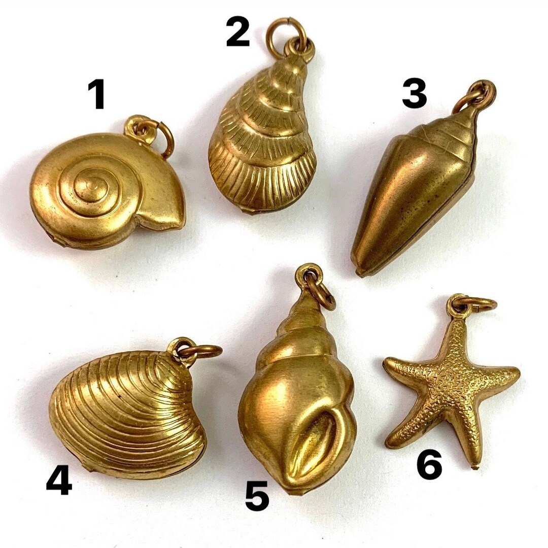 Seashell Charm Vintage Jewelry Charm Gift for Her Beach Lover Jewelry ...