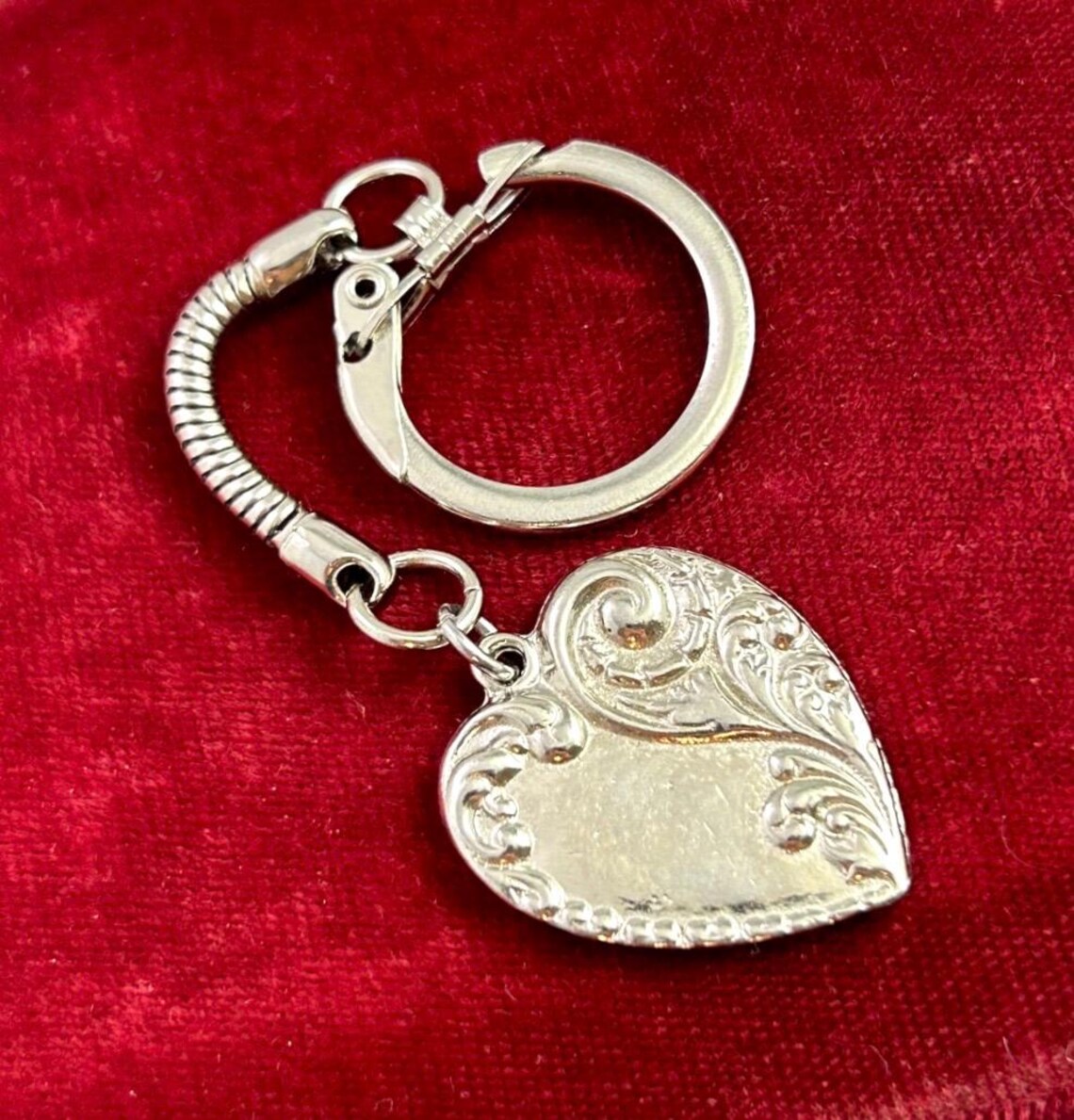 Keychain Vintage Heart Charm Key Holder Vintage Keychain With Charm ...