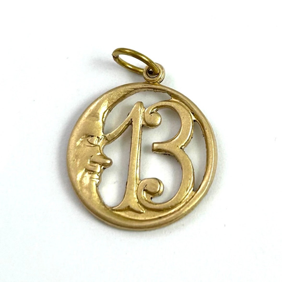 Good Luck Charm Lucky Number 13 Charm Necklace Pendants for Women Gifts ...