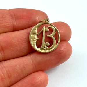 Good Luck Charm Lucky Number 13 Charm Necklace Pendants for Women Gifts ...