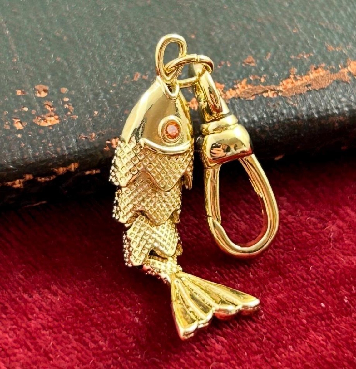 Sardine Necklace Clip Charm Fish Charm With Clip Articulated Fish Charm ...